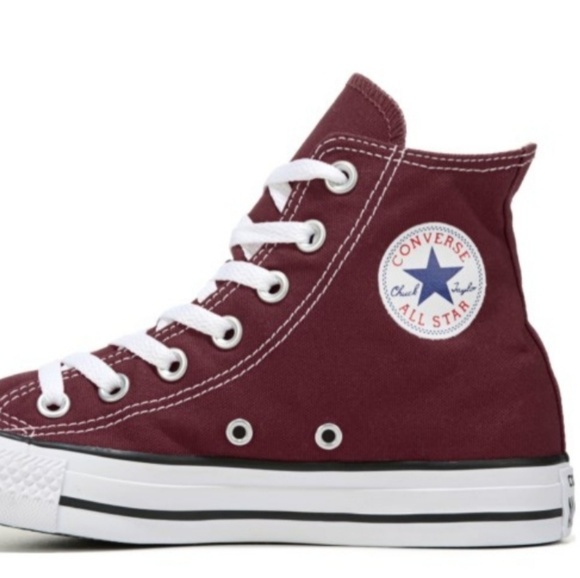Converse | Shoes | Burgundy High Top Converse Sizes 65 7 | Poshmark
